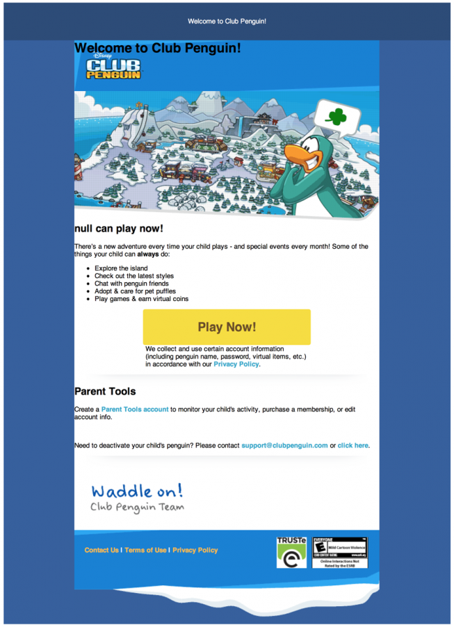 Club Penguin Sending New Welcome Activation Emails – Club Penguin Memories